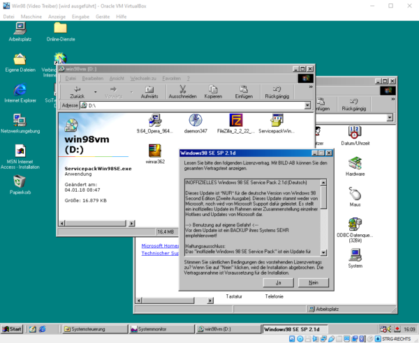 Windows 98 Image in VirtualBox erstellen - Technology Blog